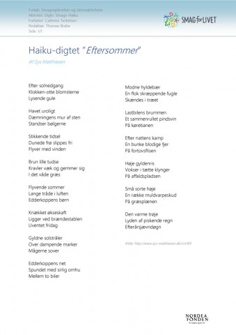 Digte: Smags-Haiku | smagforlivet.dk